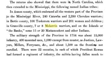 1756-1799 - Meherrin Indian Nation