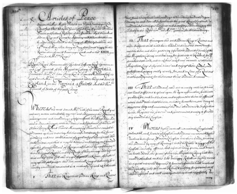 1680 Addendum to the 1677 Treaty Between Virginia and the Indians ...
