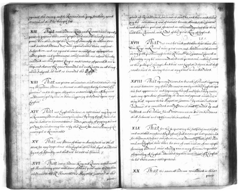 1680 Addendum to the 1677 Treaty Between Virginia and the Indians ...