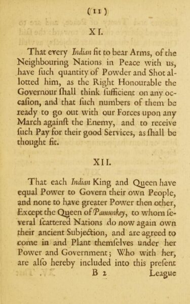 1677 Treaty Between Virginia and the Indians (Treaty of Middle ...