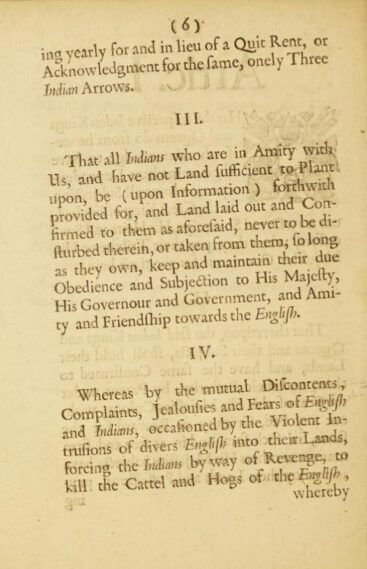 1677 Treaty Between Virginia and the Indians (Treaty of Middle ...