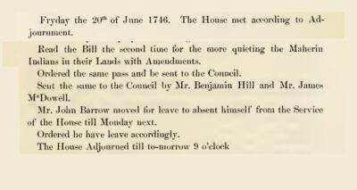 1726-1755 – Meherrin Indian Nation