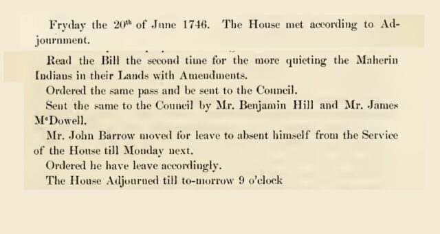 1726-1755 – Meherrin Indian Nation