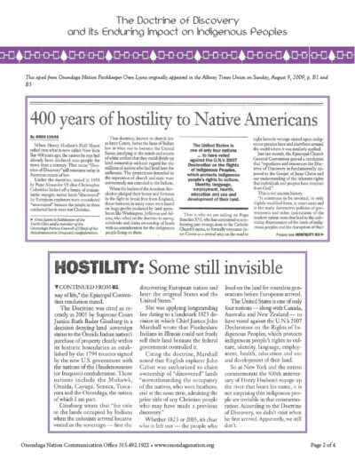 The Doctrine of Discovery and its Enduring Impact on Indigenous Peoples ...